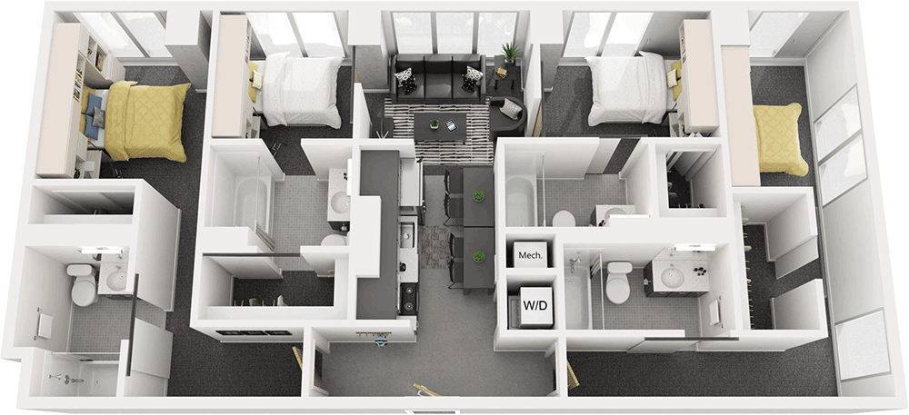 Evo 4-Bed Apartments: Spacious University City Living